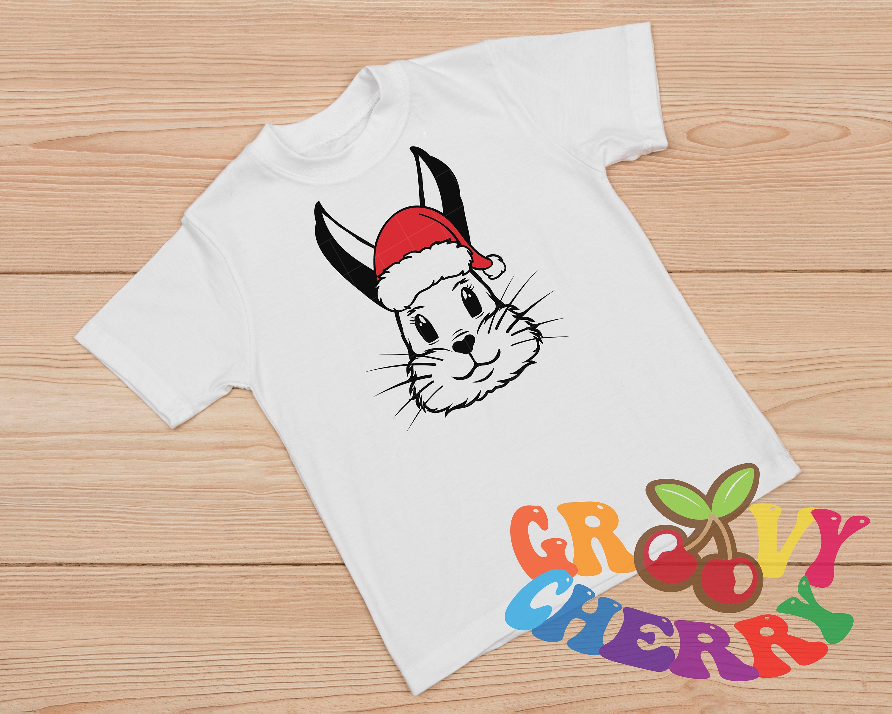 Bunny Santa Hat SVG Rabbit Svg Bunny Svg Easter Svg Easter | Etsy