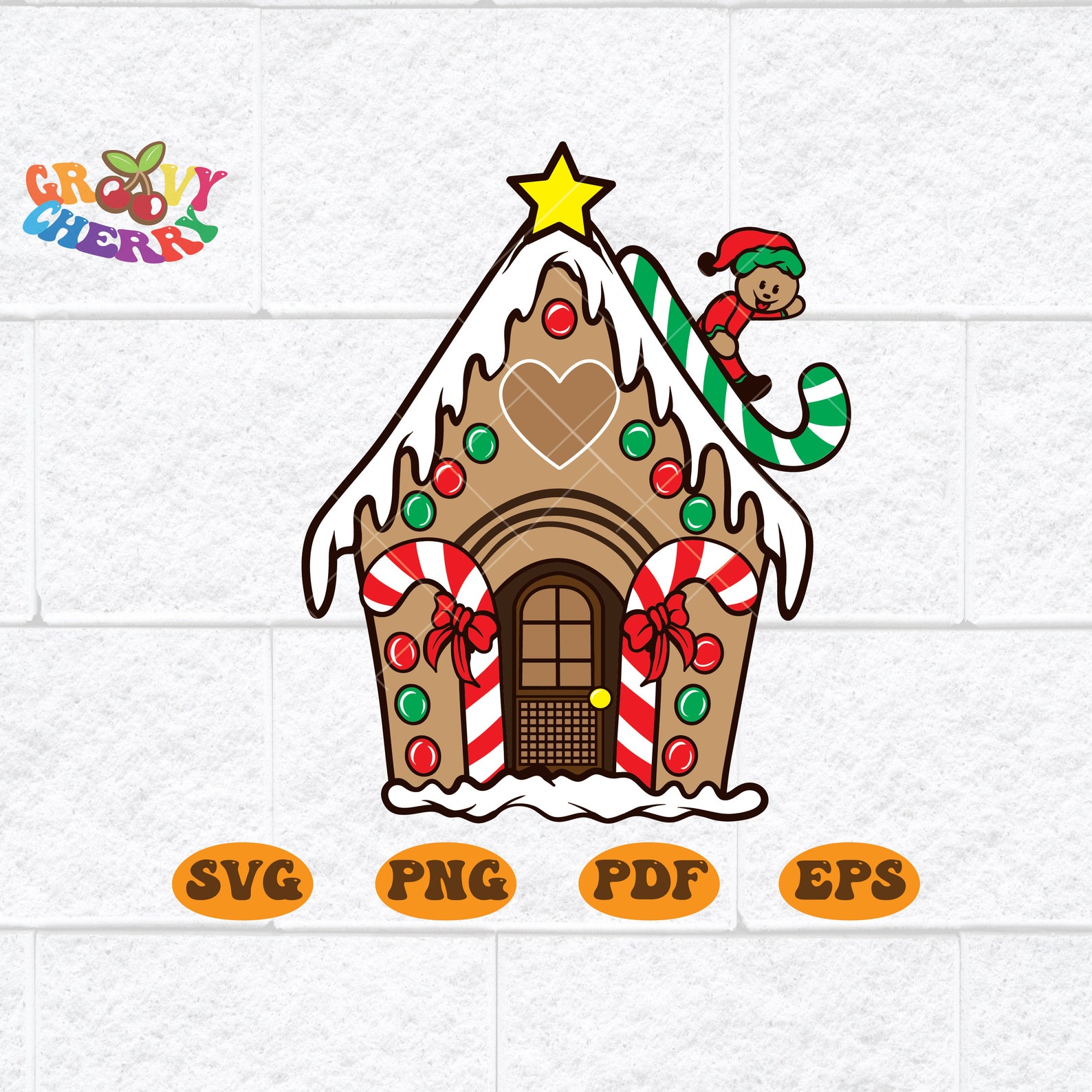 Christmas Gingerbread House SVG Gingerbread Cookie Svg - Etsy