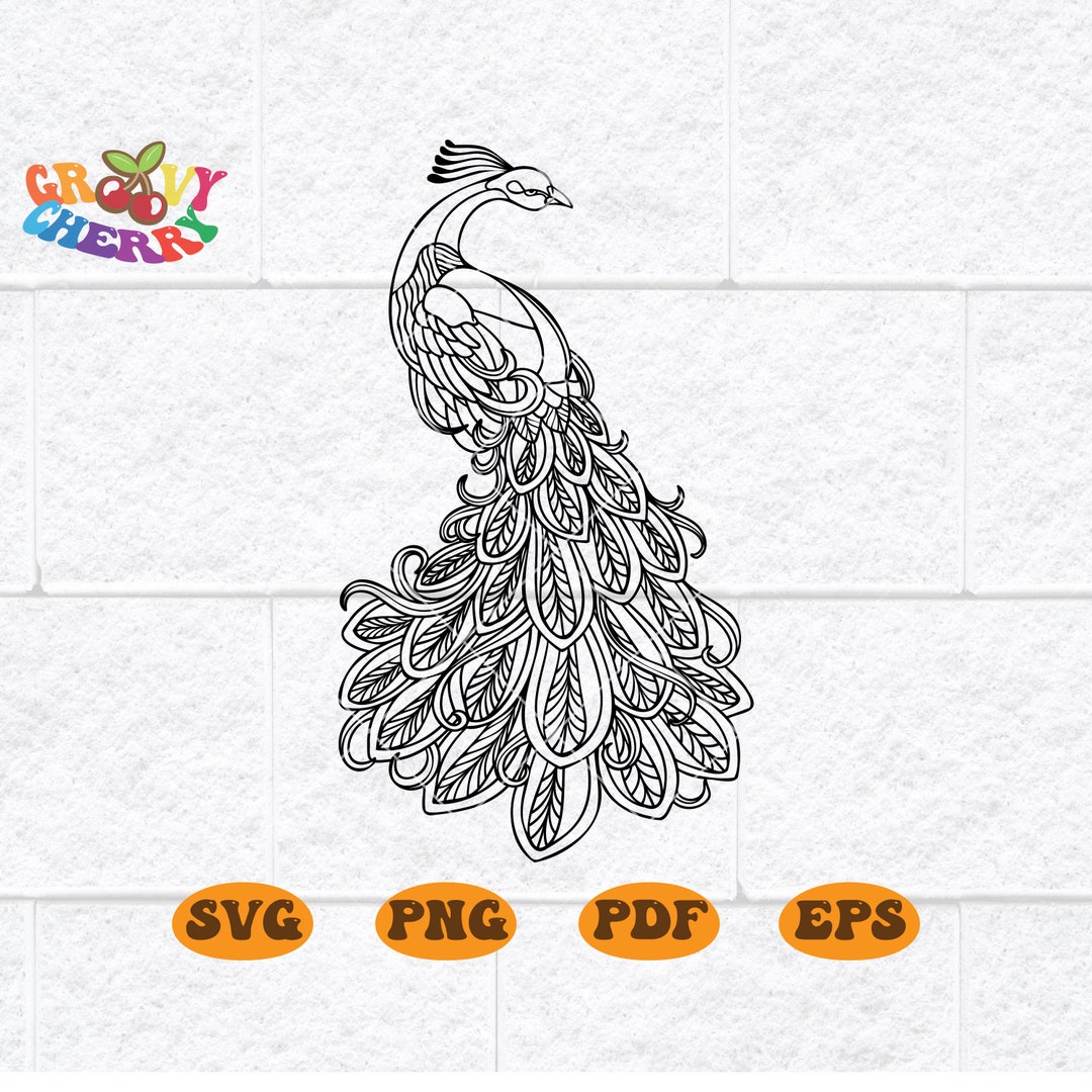 Peacock SVG File | Peacock Cut Files | Peacock Clipart | Peacock Clip ...