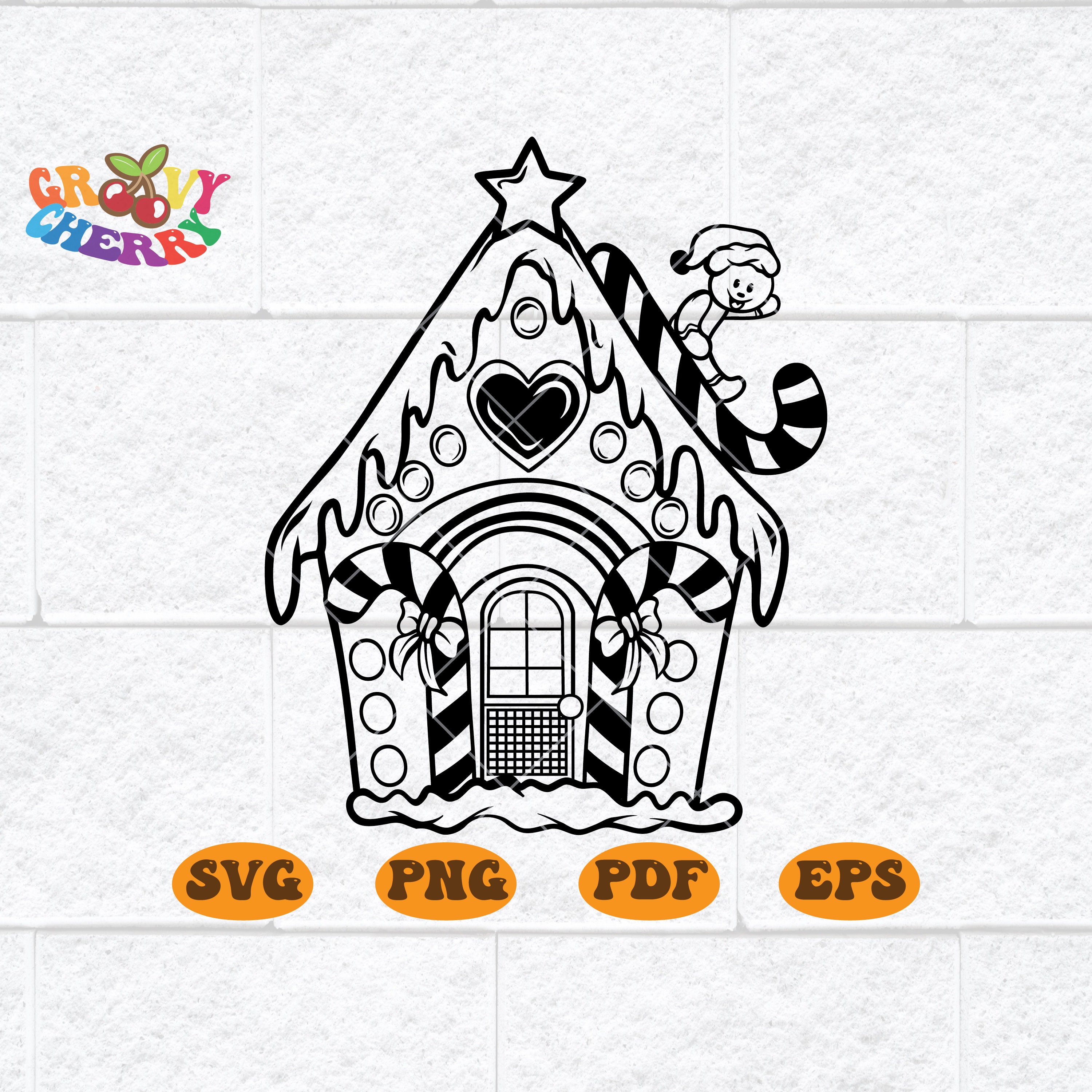 Christmas Gingerbread House SVG Gingerbread Cookie Svg | Etsy