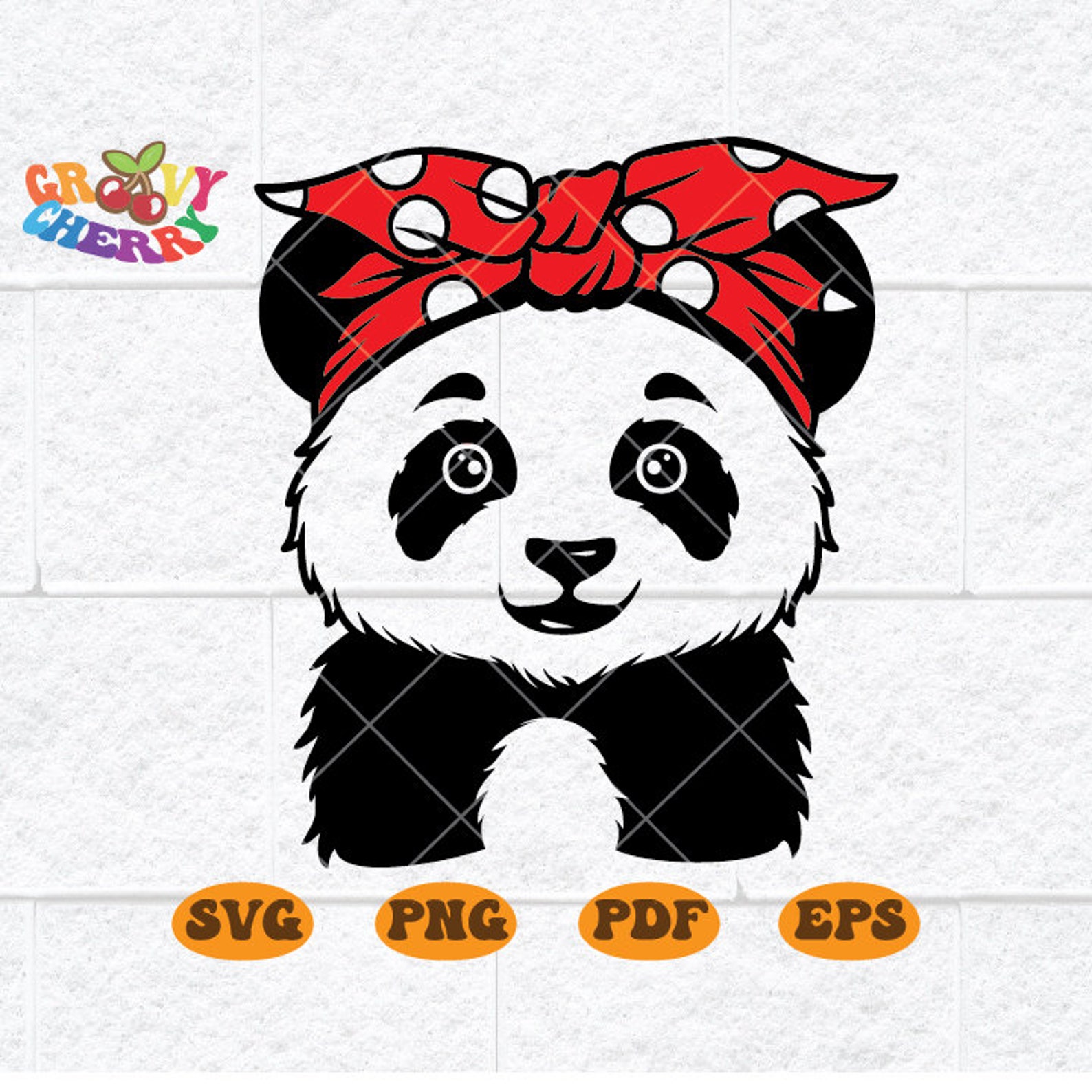 Cute Panda With Bandana Svg Cute Animal Svg Cute Baby Panda - Etsy