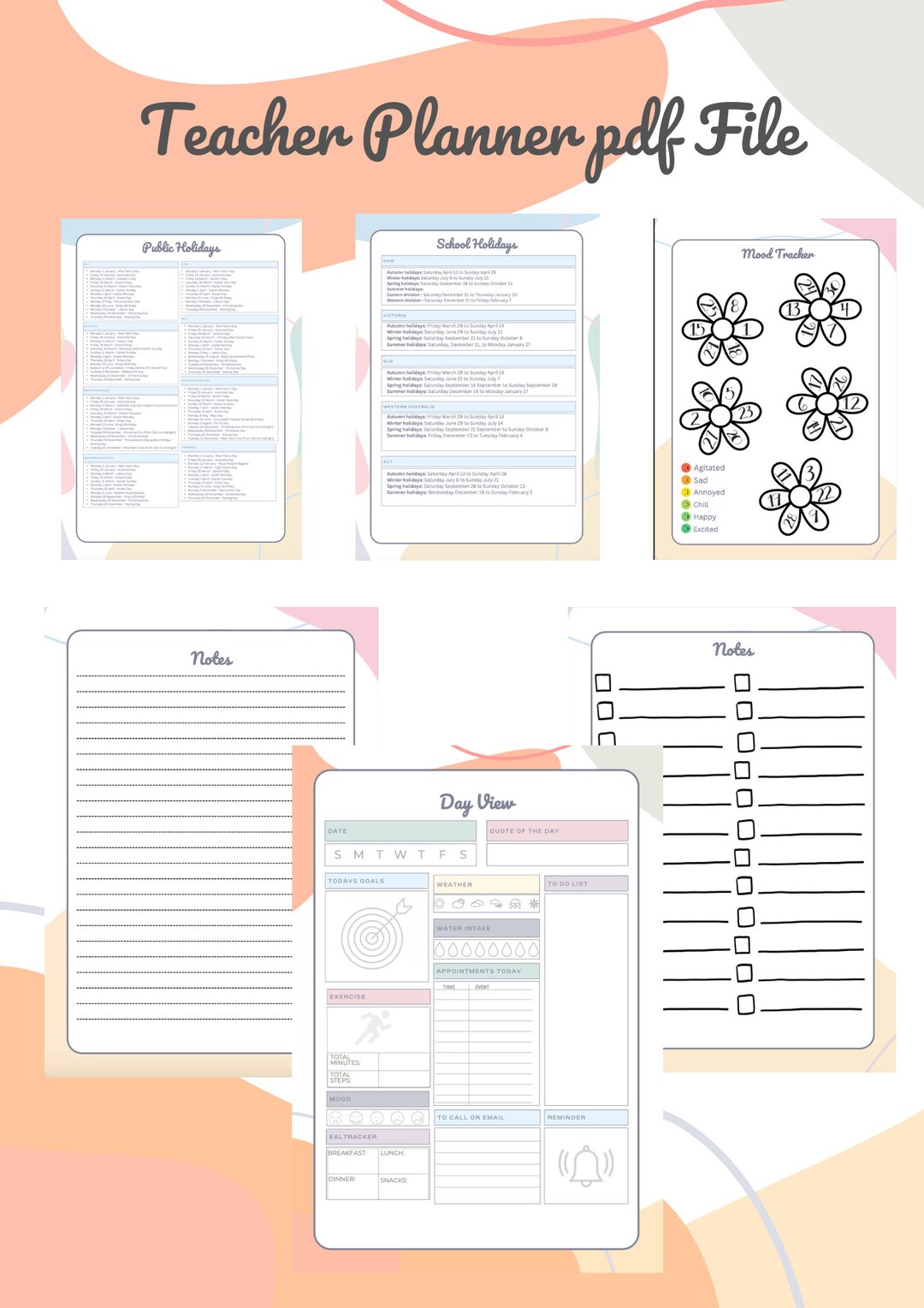Printable Australian Teacher Planner 2024 Ultimate Digital Download ...