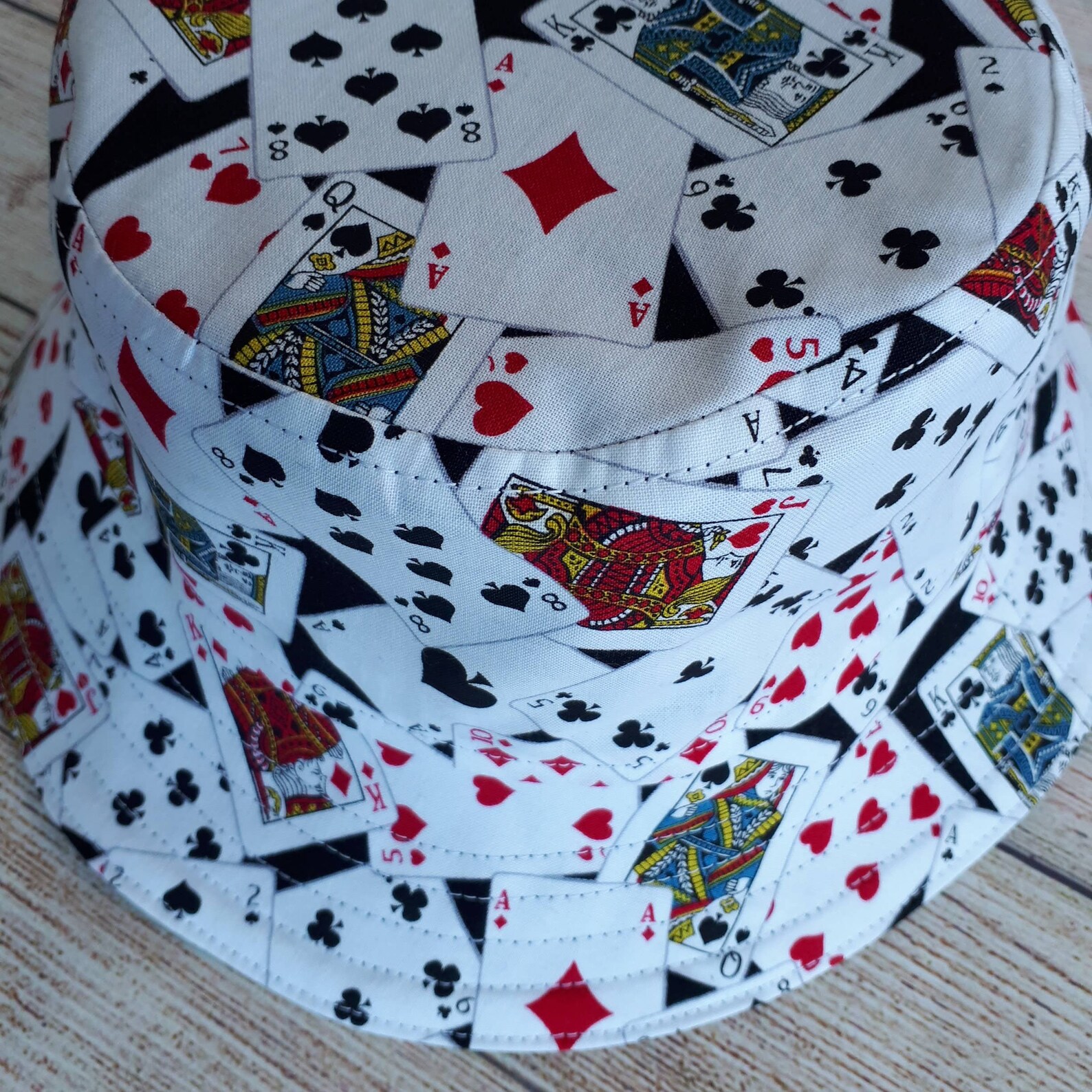 Adult Bucket Hat - Playing Cards, Poker Hat, Game Hat, Card Hat, Deck ...