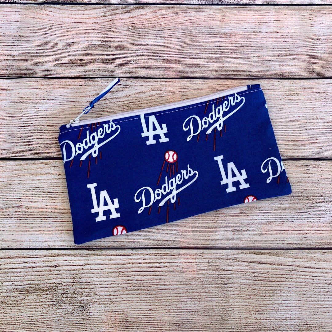 Zipper Pouch - MLB LA Dodgers Baseball Team Zipper Bag, Makeup Bag ...