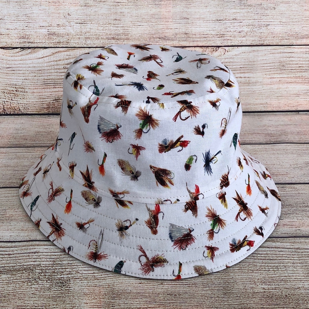 Adult Bucket Hat - Fly Fishing Reversible Hat, Fishing Gifts for Him ...