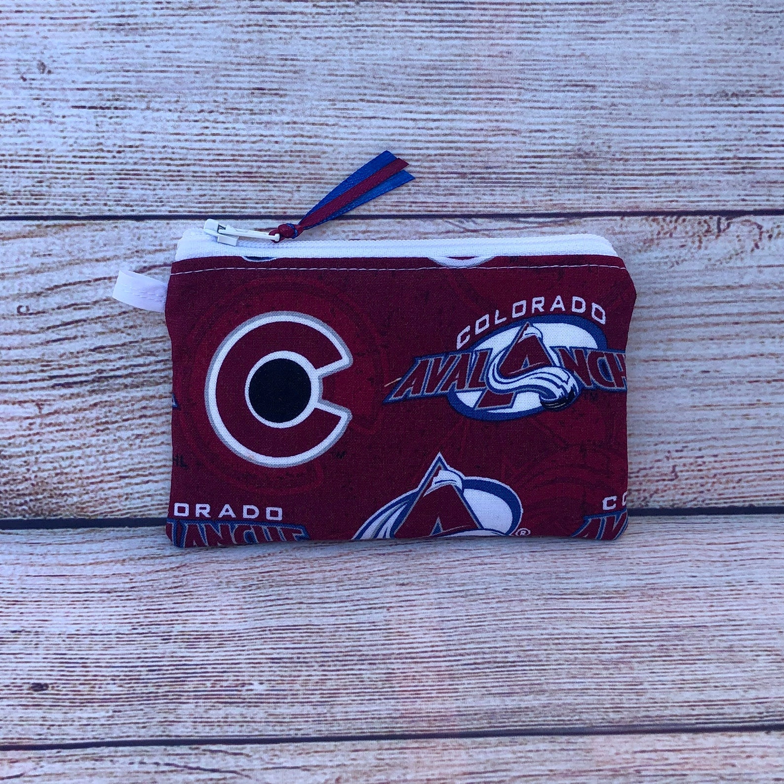 Colorado Avalanche Coin Purse, NHL Hockey Team, Handmade Reusable ...