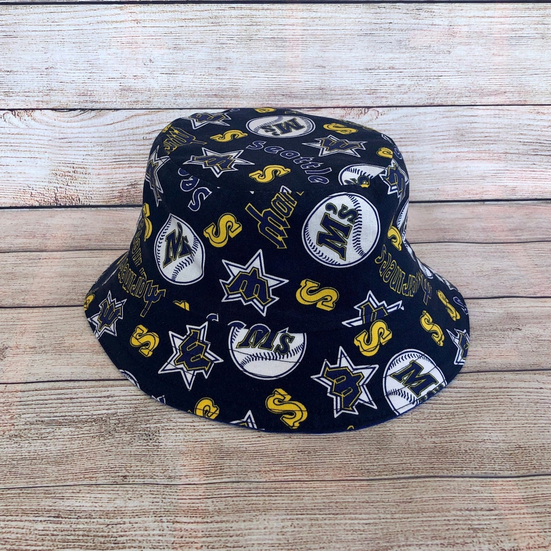 Adult Bucket Hat - Seattle Mariners MLB Baseball Team Handmade ...