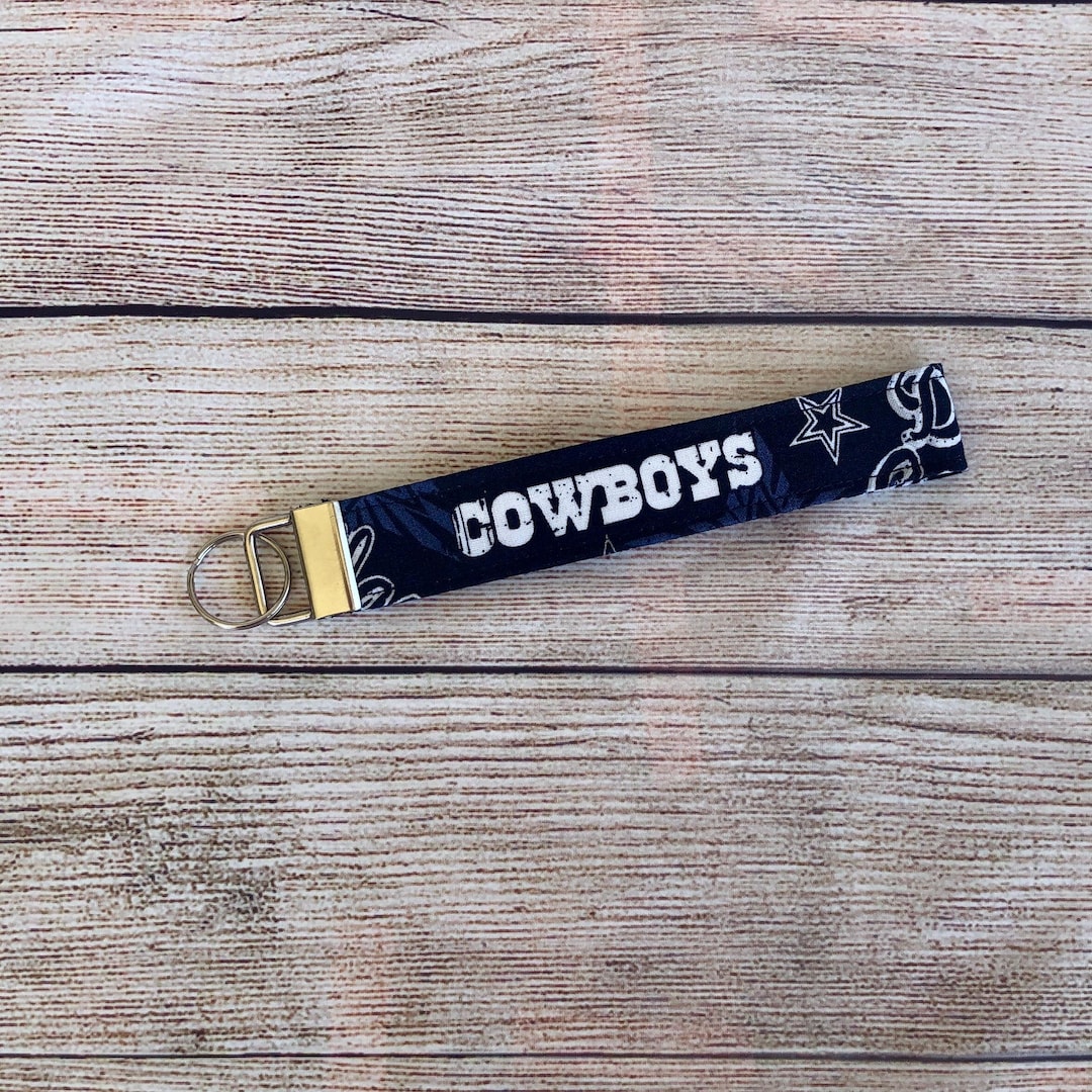 NFL Dallas Cowboys Football Team Keychain, Key Ring Wristlet Strap ...