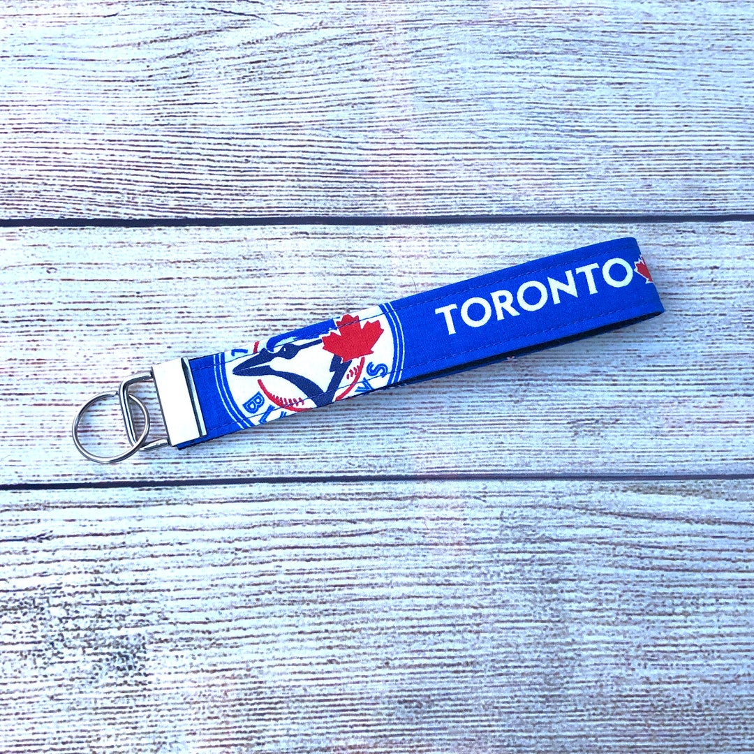 Toronto Blue Jays MLB Keychain, Baseball Ring Wristlet, Keyring Strap ...