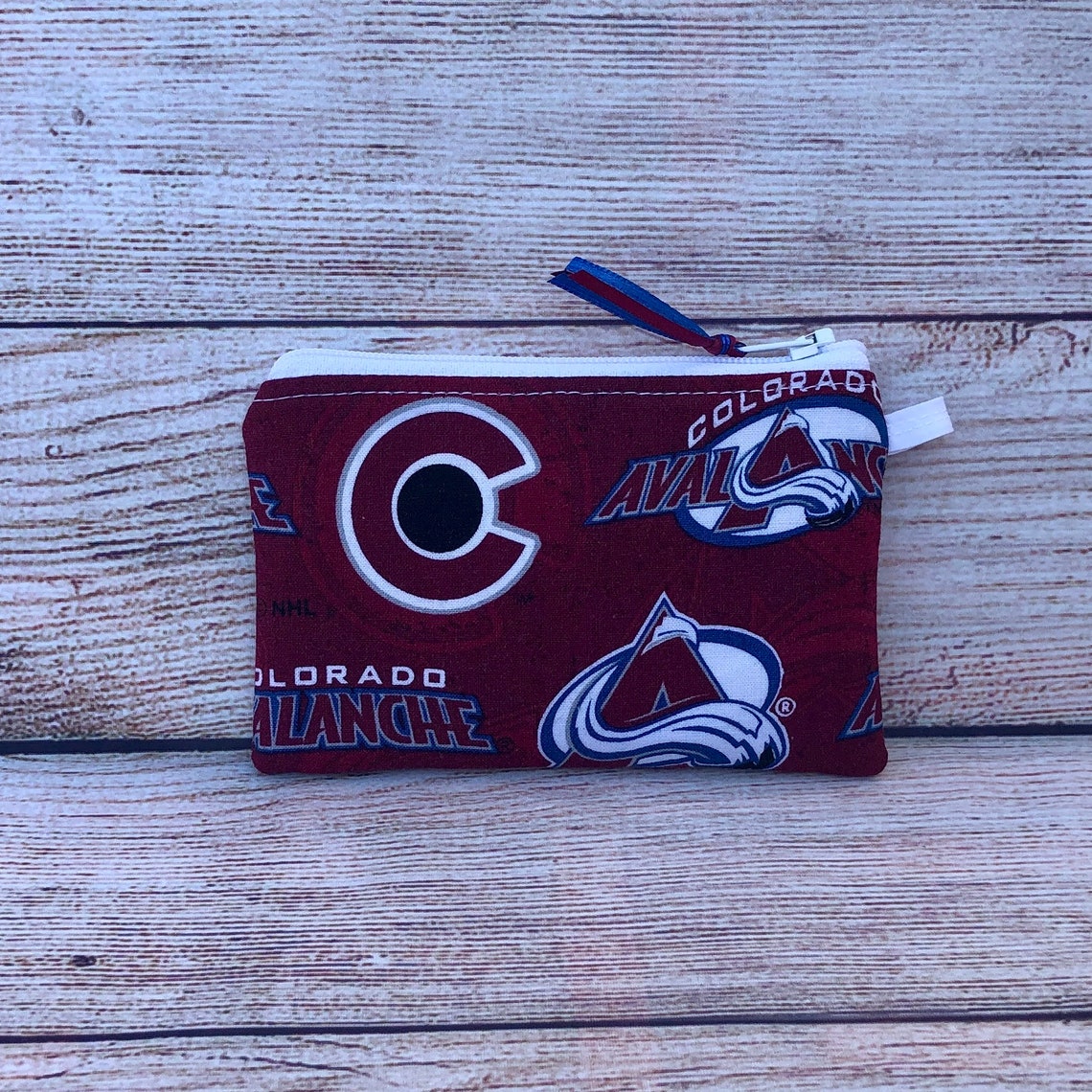 Colorado Avalanche Coin Purse, NHL Hockey Team, Handmade Reusable ...
