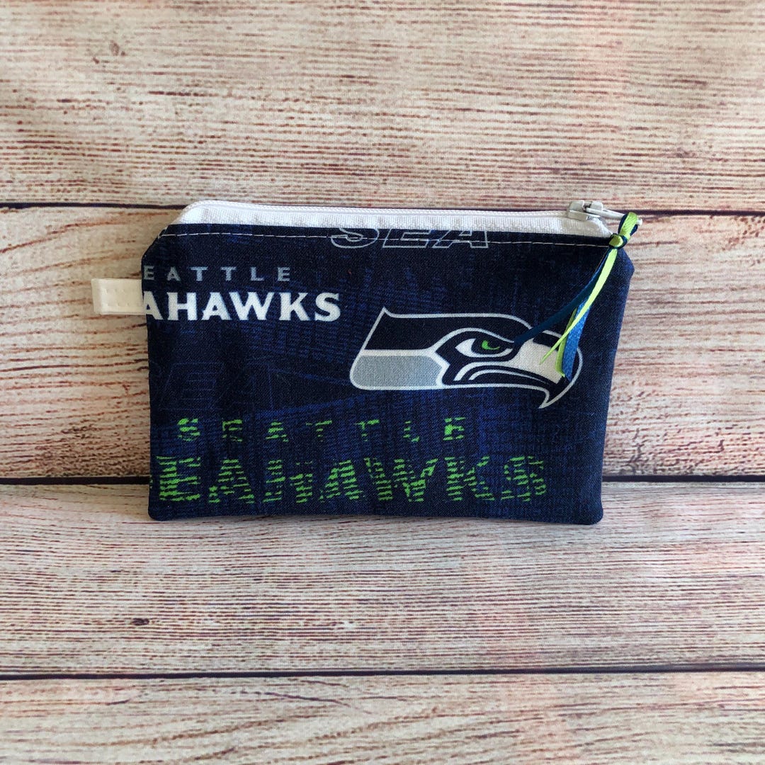 Seattle Seahawks NFL Football Handmade Coin Purse, Zipper Bag, Credit ...