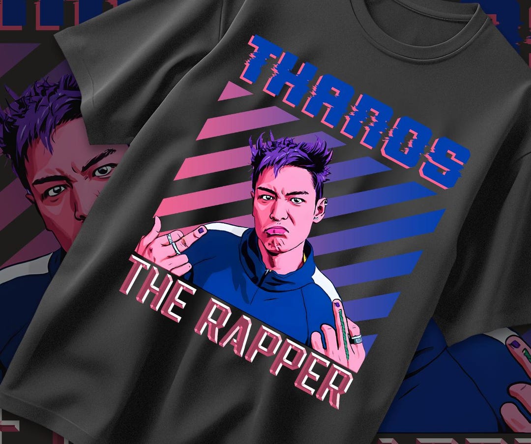 Squid Thanos Rapper Player 230 Graphic T-shirt / Squid Famous Character ...