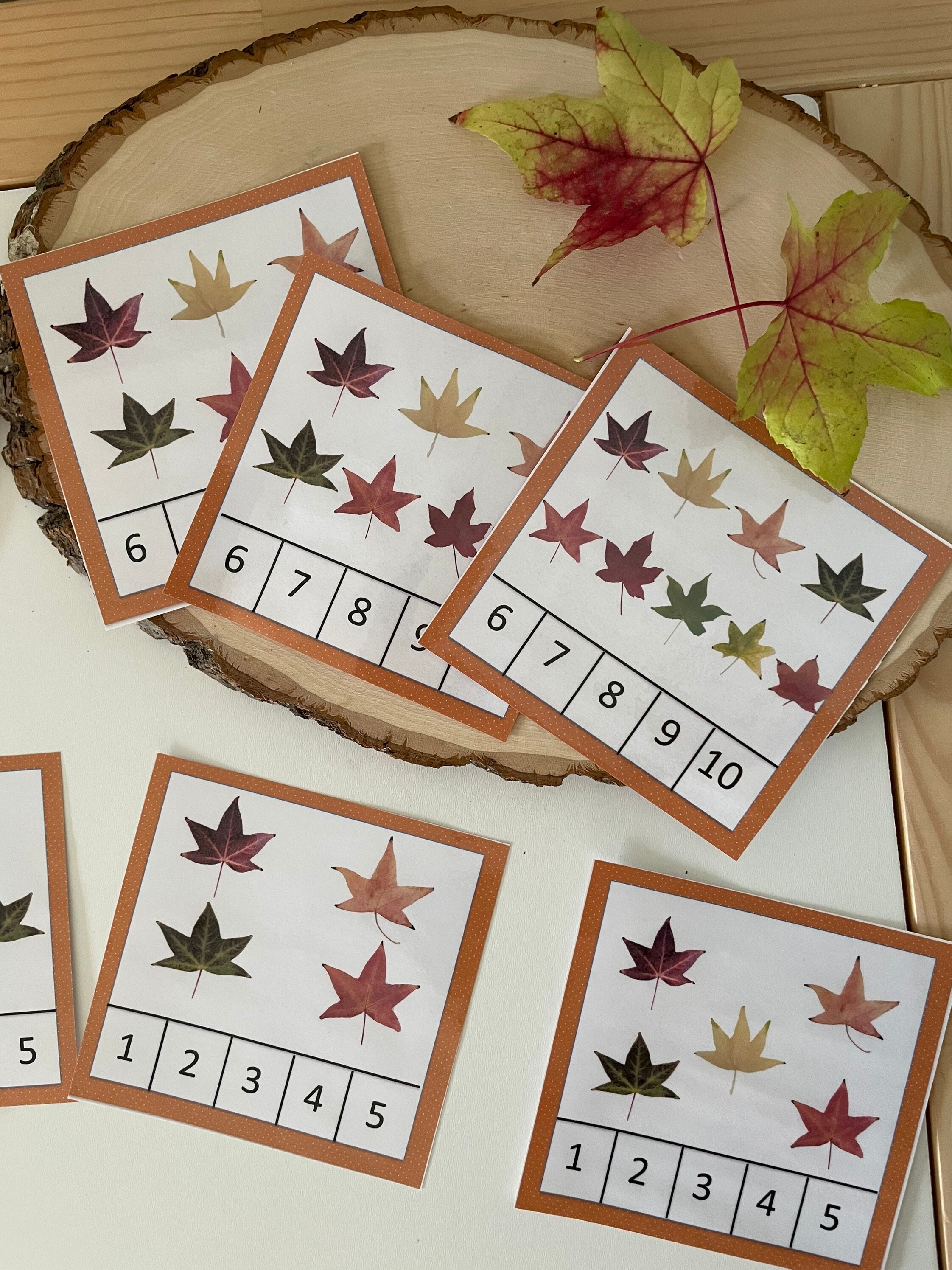 Leaf Fall Couting Printable - Etsy