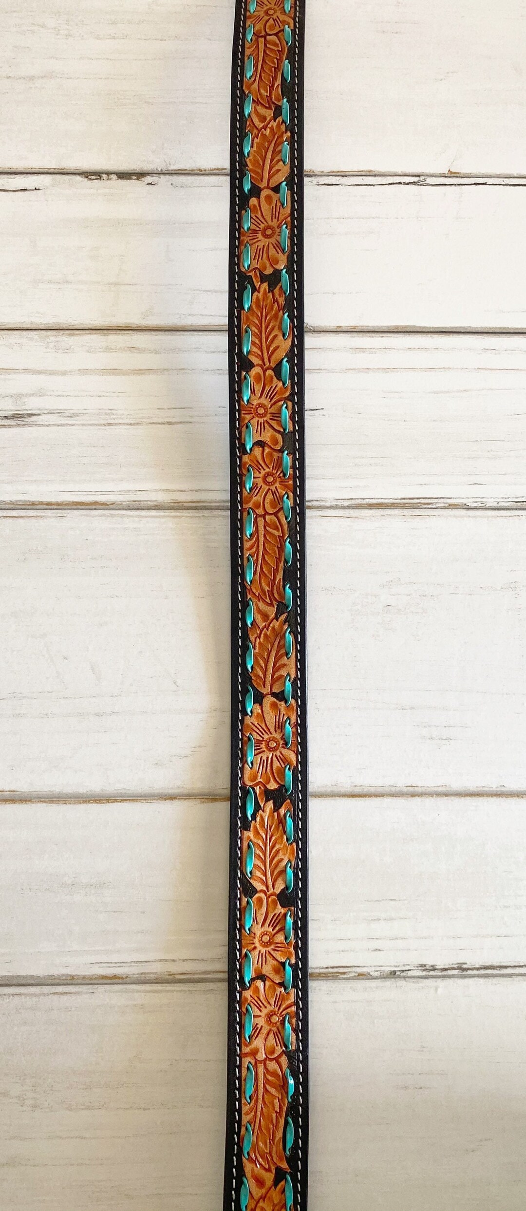 Genuine Leather Hand Tooled Purse Strap - Etsy