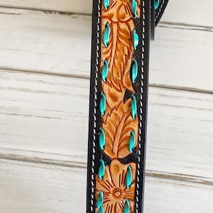 Genuine Leather Hand Tooled Purse Strap - Etsy