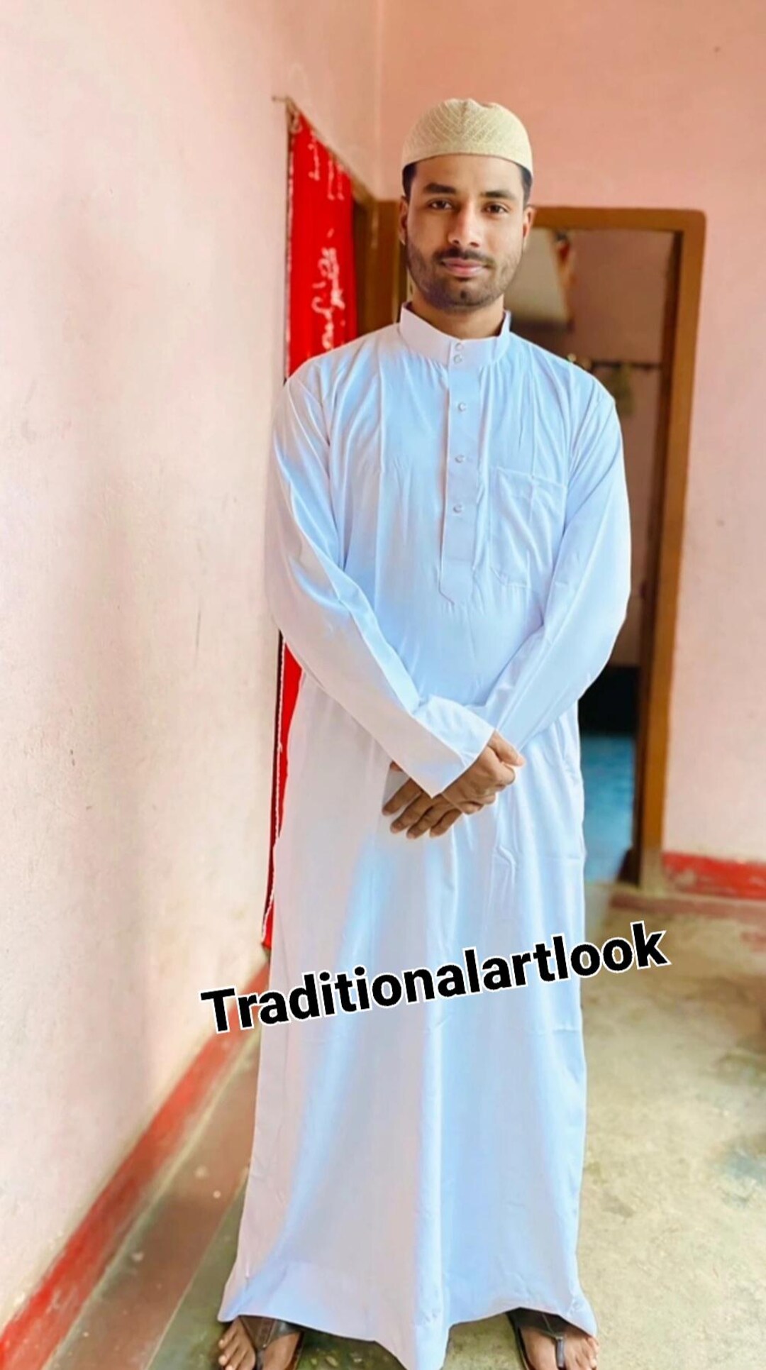 Men White Color Thobe - Men’s Saudi Comfortable Jubba for Man, Arabian ...
