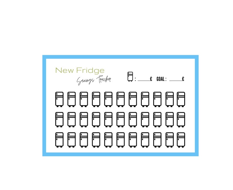 New Fridge Savings Tracker for A6, Cash Envelopes, Mini Savings ...