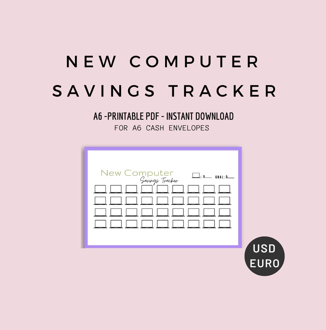 A6 New Computer Savings Tracker: Printable Sinking Fund (PDF) - Etsy