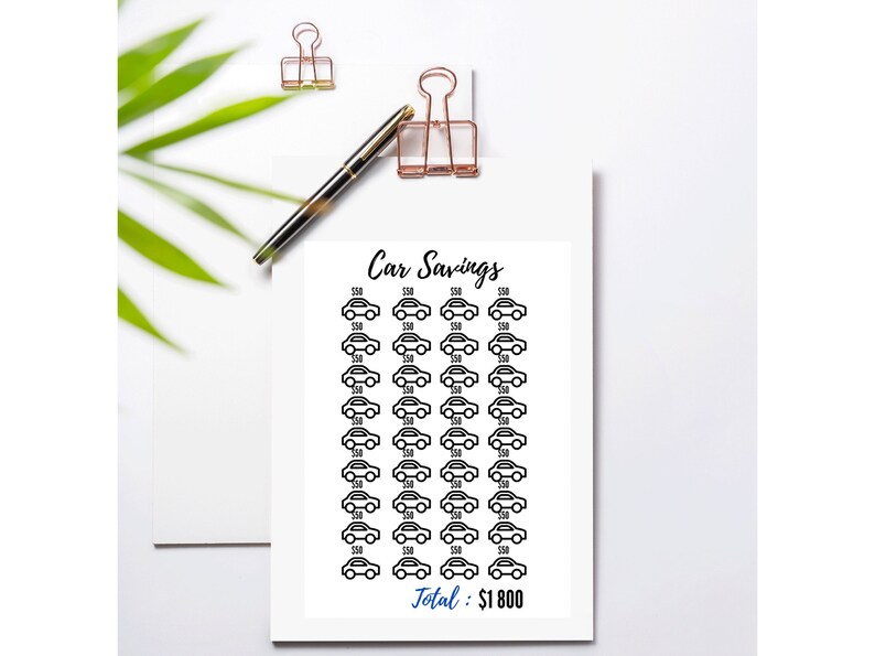 Car Saving Tracker Printable, Car Fund Savings Tracker, Money Savings ...