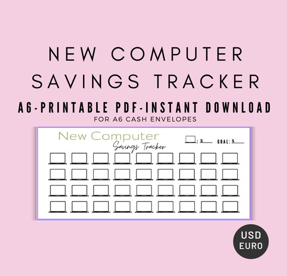 A6 New Computer Savings Tracker Printable Savings Binder - Etsy