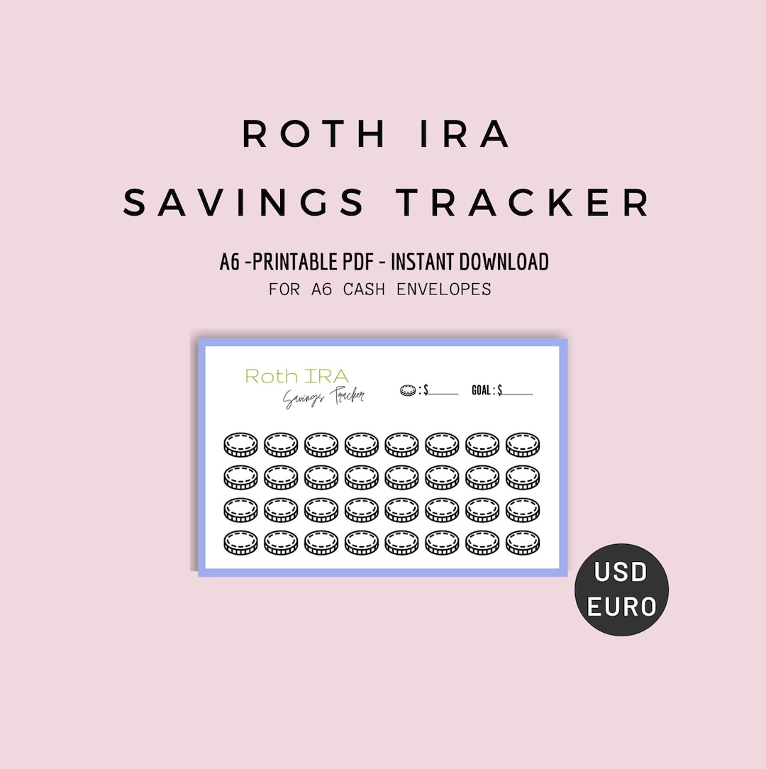 A6 Roth IRA Savings Tracker Printable Savings Binder Insert - Etsy