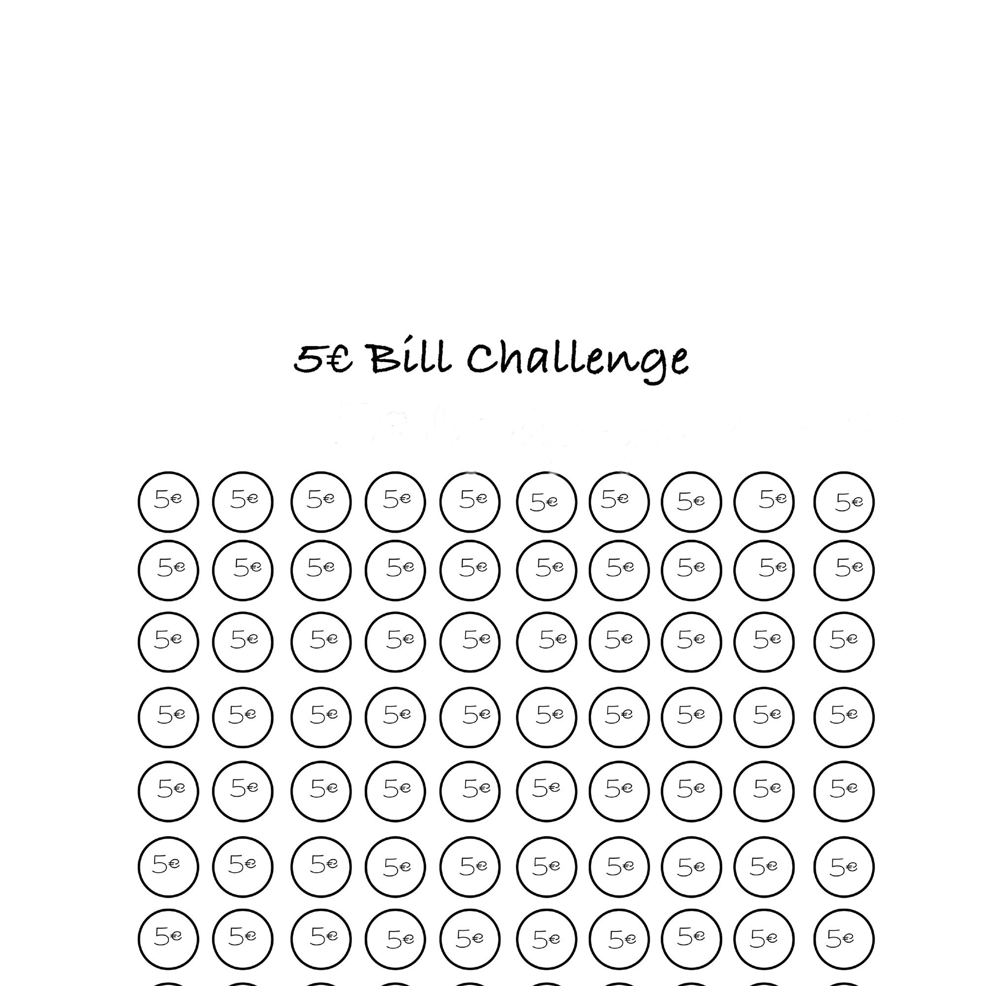 5 Euro Bill Challenge Printable Savings Challenge Savings Tracker 5-euro-bill-challenge-printable-savings-challenge-savings-tracker