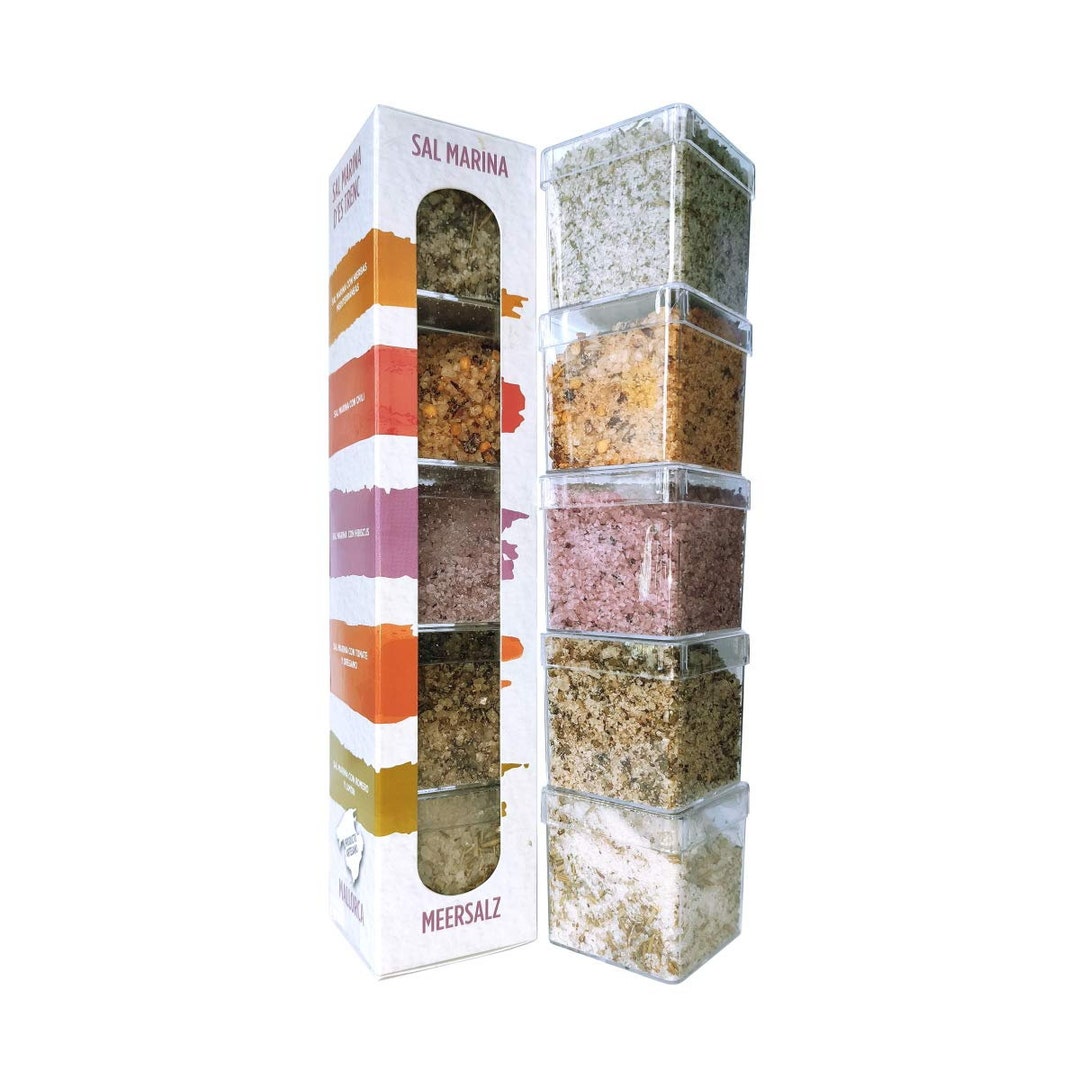 TERRAMAR MALLORCA Sal Marina Gourmet Salts, Set of 5 Sea Salt From ...