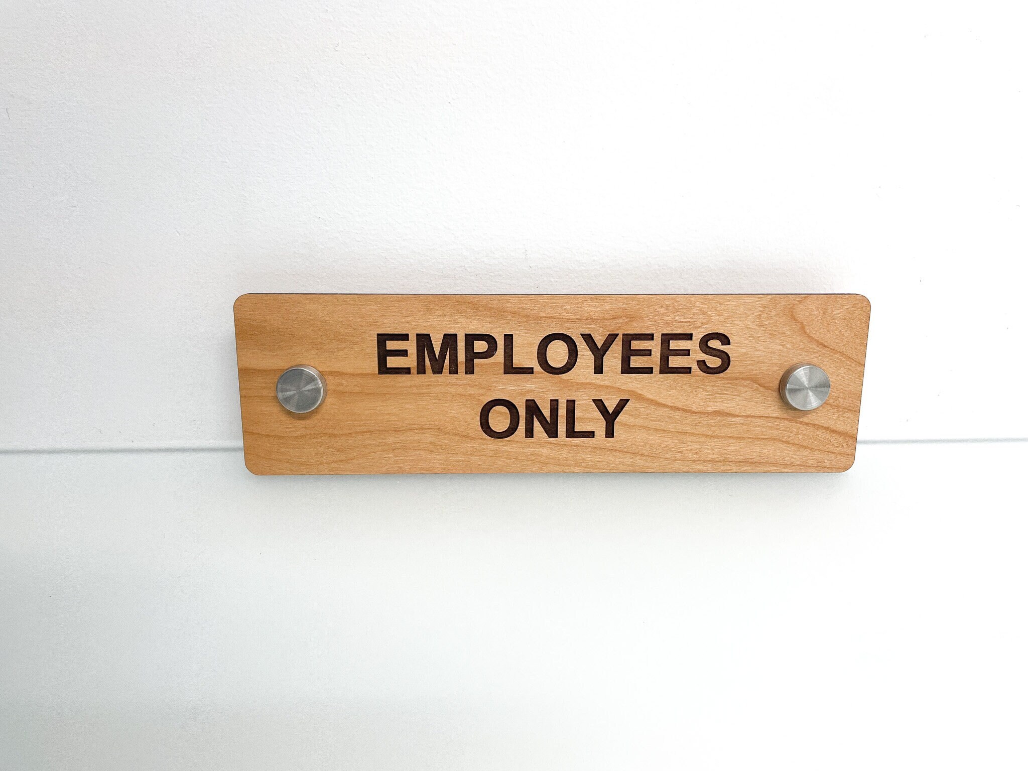 Employees Only, Administrative Office Door Sign | Wood Sign With Metal ...