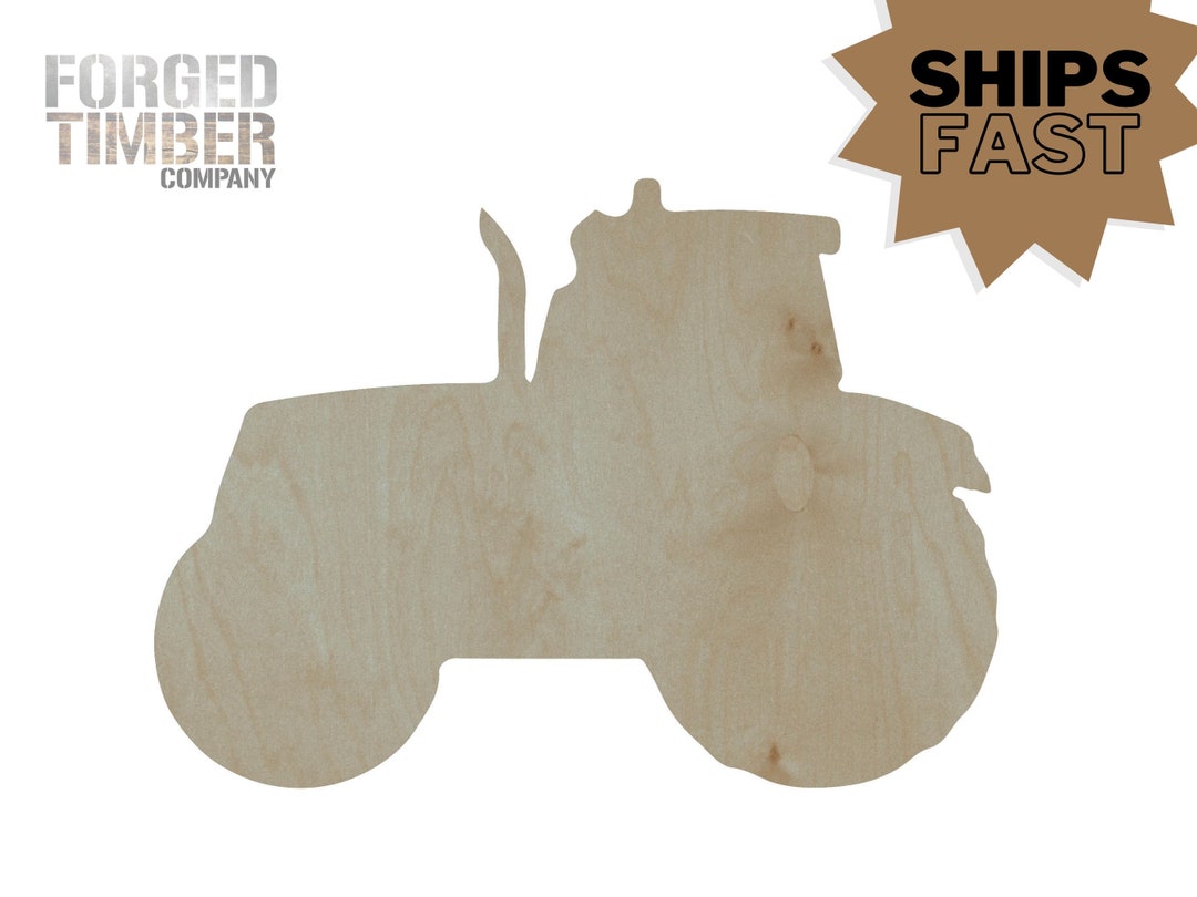 Tractor Cutout Unfinished Wooden Tractor Shaped Craft Plywood Cutout 1/ ...