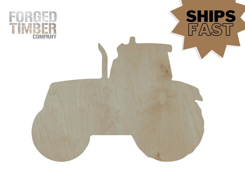 Tractor Cutout Unfinished Wooden Tractor Shaped Craft - Etsy