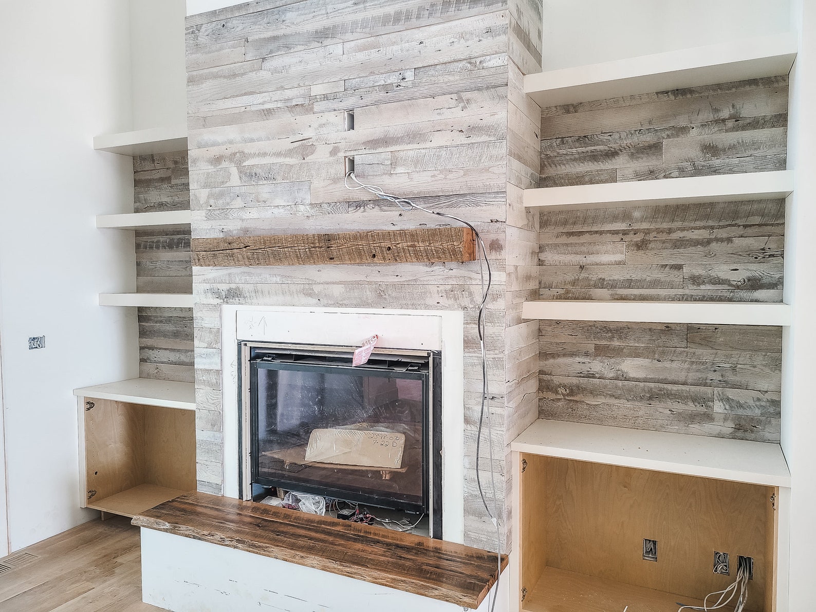 Whitewash Wood Wall Planks | Rustic Reclaimed DIY Accent Wall - Etsy