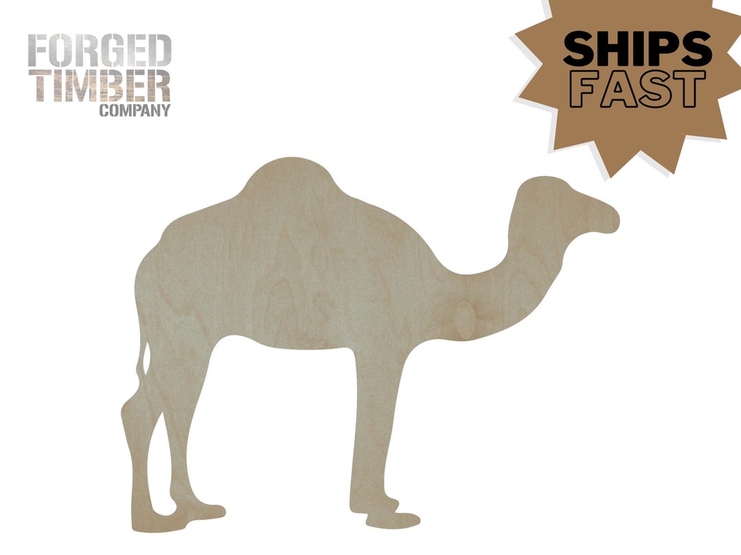 Camel Cutout | Unfinished Wooden Camel Shaped Craft Plywood Cutout 1/8 ...