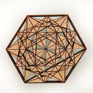 Geometric Wood Coasters Laser Cut - Etsy