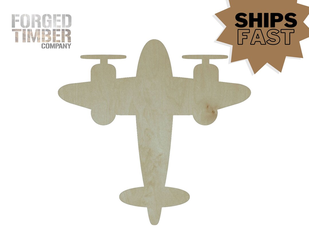 Plane | Unfinished Wooden Airplane Shaped Craft Plywood Cutout 1/8" or ...