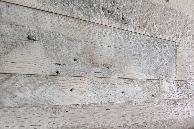Whitewash Wood Wall Planks | Rustic Reclaimed DIY Accent Wall - Etsy