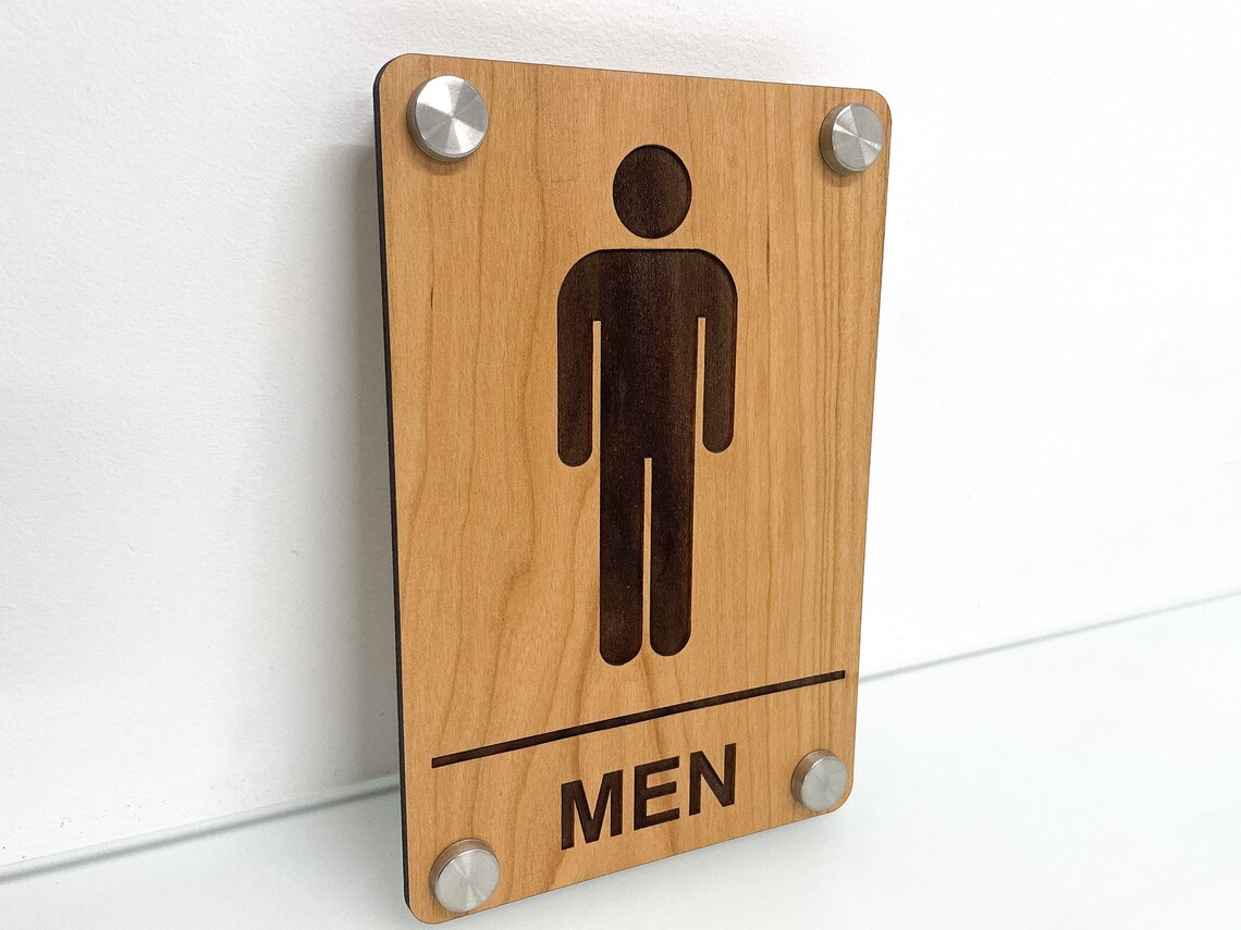 Bathroom Door Floating Sign Restroom Toilet Office Door Sign - Etsy