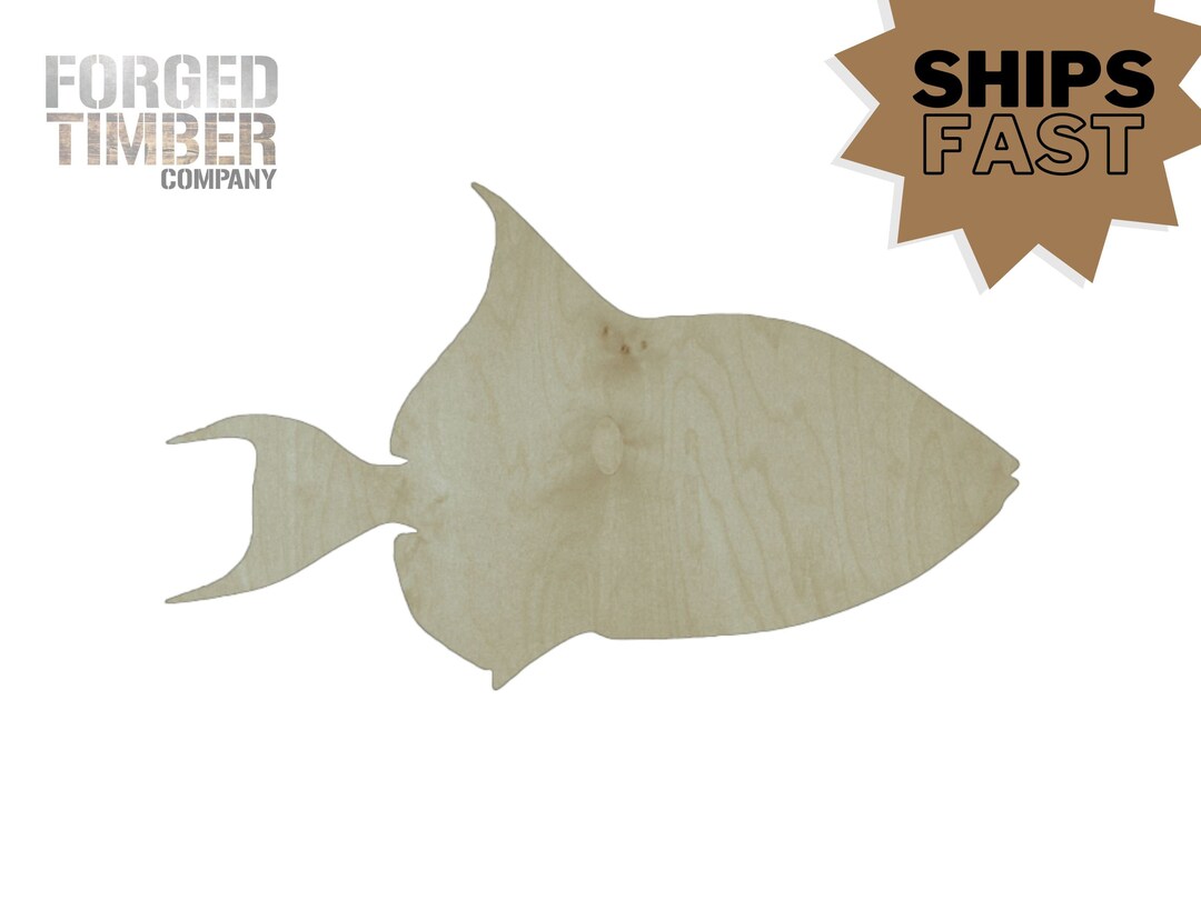 Grouper Fish Cutout | Unfinished Wooden Grouper Fish Shaped Craft ...