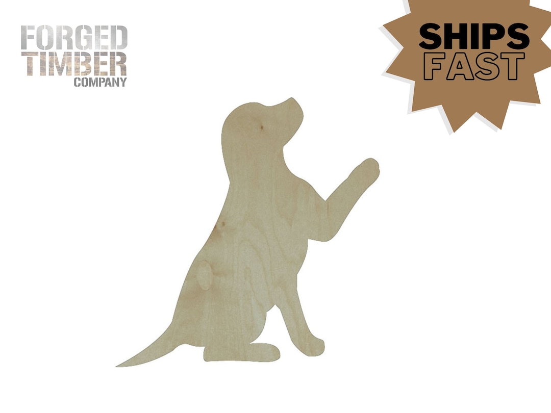 Dog Cutout | Unfinished Wooden Dog Shaped Craft Plywood Cutout 1/8" or ...