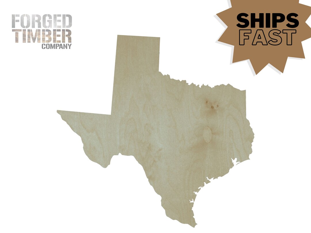 Texas State Cutout | Unfinished Plywood Craft Shape - Etsy
