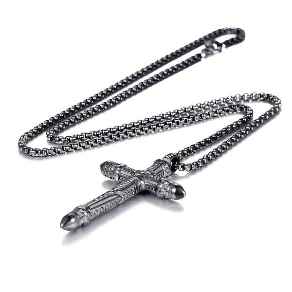 Mens Cross Necklace - Etsy