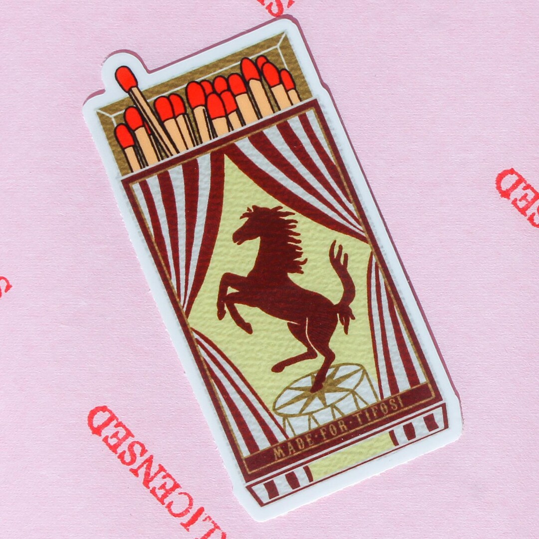 Ferrari Inspired Matchbox Sticker | Lewis Hamilton Stickers | Charles ...