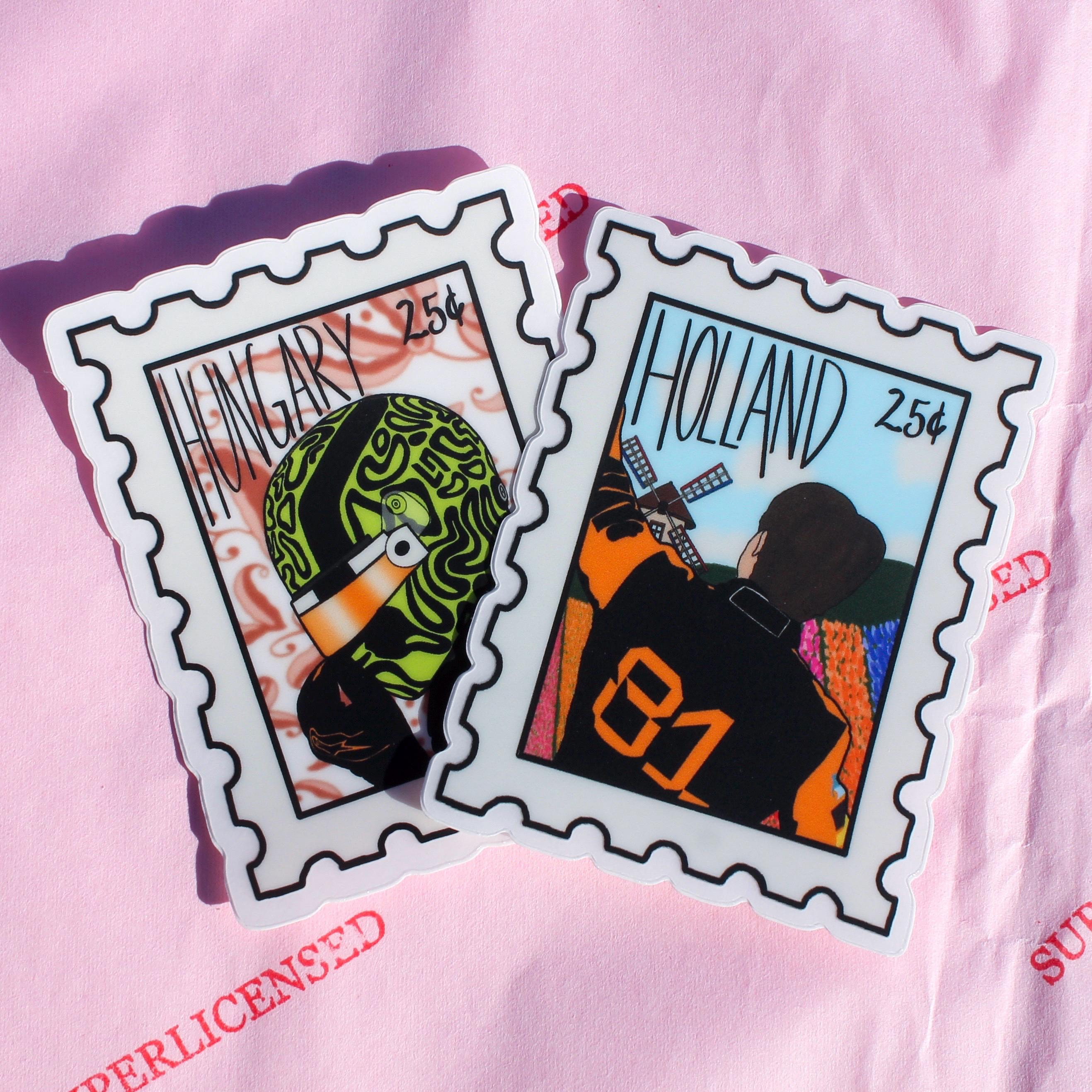 August Winner Stamps | Lando Norris Sticker | Oscar Piastri Sticker ...