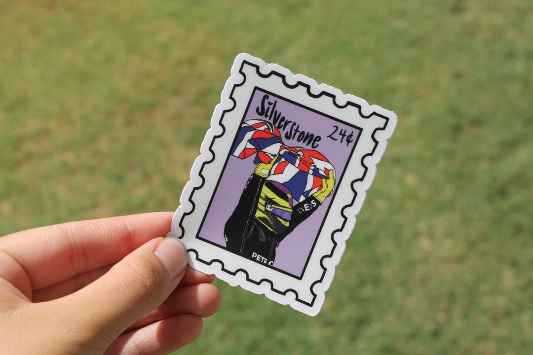 Lewis Hamilton Inspired Silverstone Sticker | Stamp Collection ...