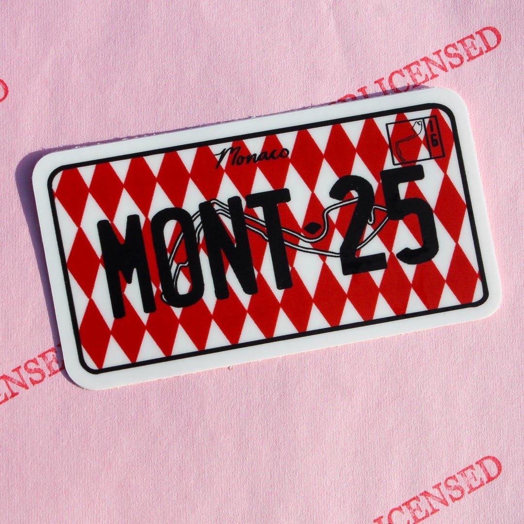 Monaco GP License Plate Sticker | Oscar Piastri | F1 Sticker | Piastri ...