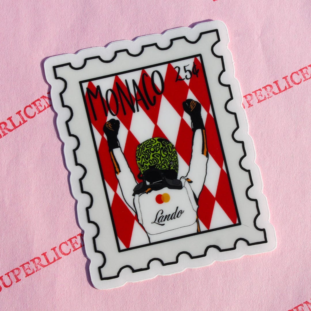 Lando Norris Inspired Monaco Winner Sticker | Mclaren | Superlicensed ...