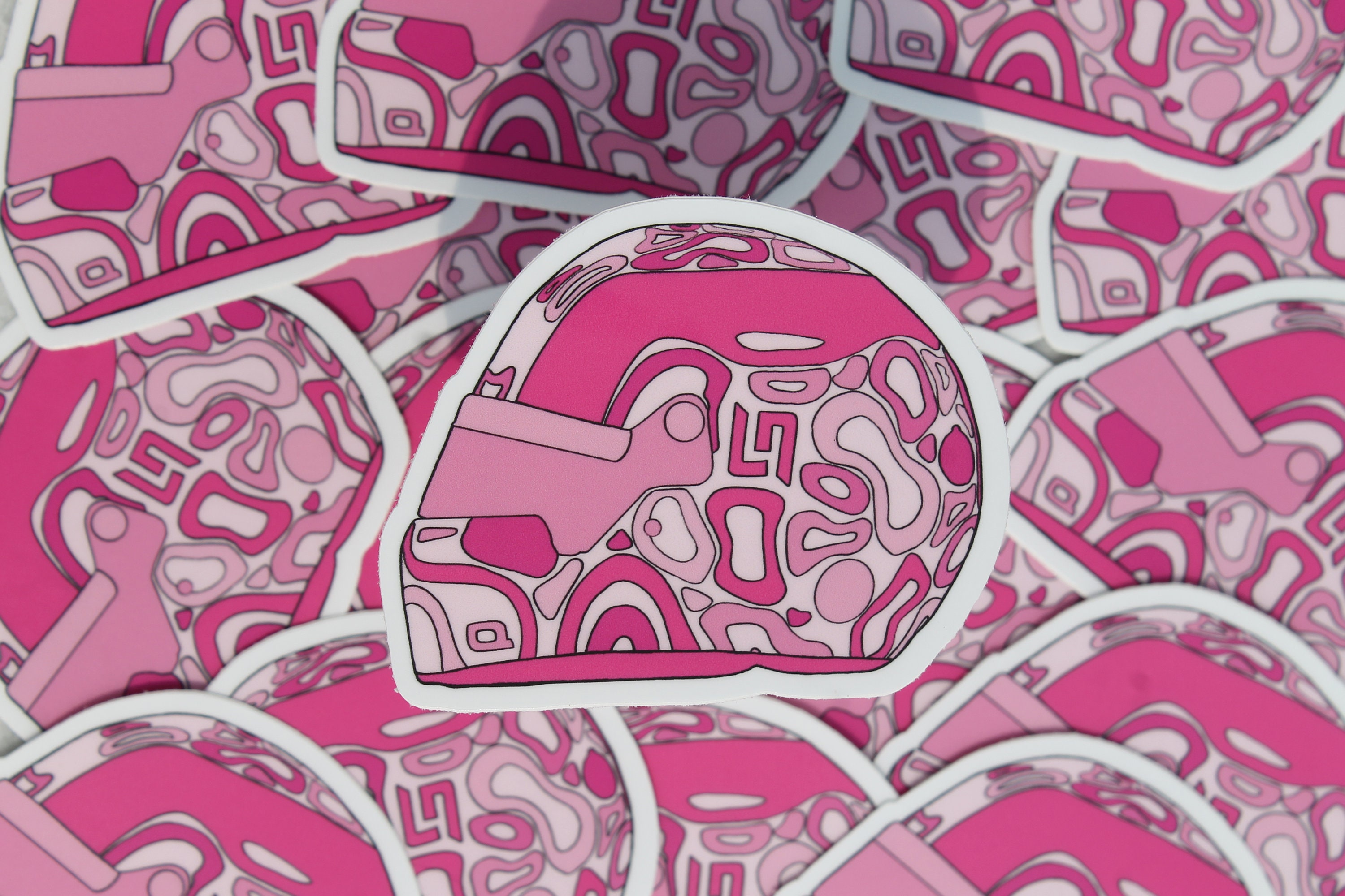 Lando Norris Inspired Helmut Sticker Pink Lando Norris Mclaren Inspired ...