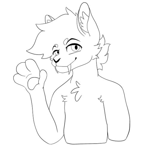 Furry Adoptable Base Download Female Husky Anthro Lineart - Etsy