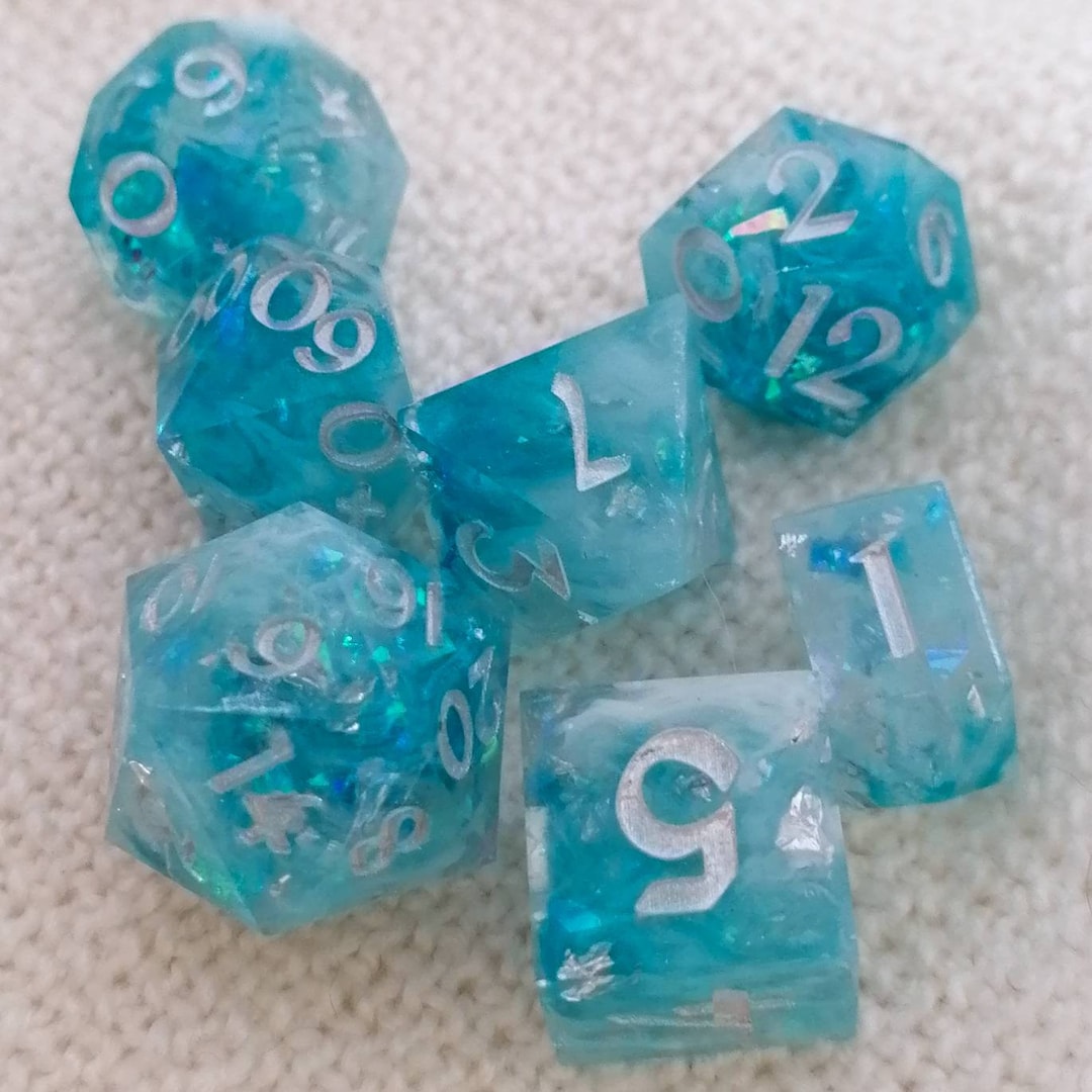 Icy Glacier Dice - Handmade Sharpedged Dice - Etsy