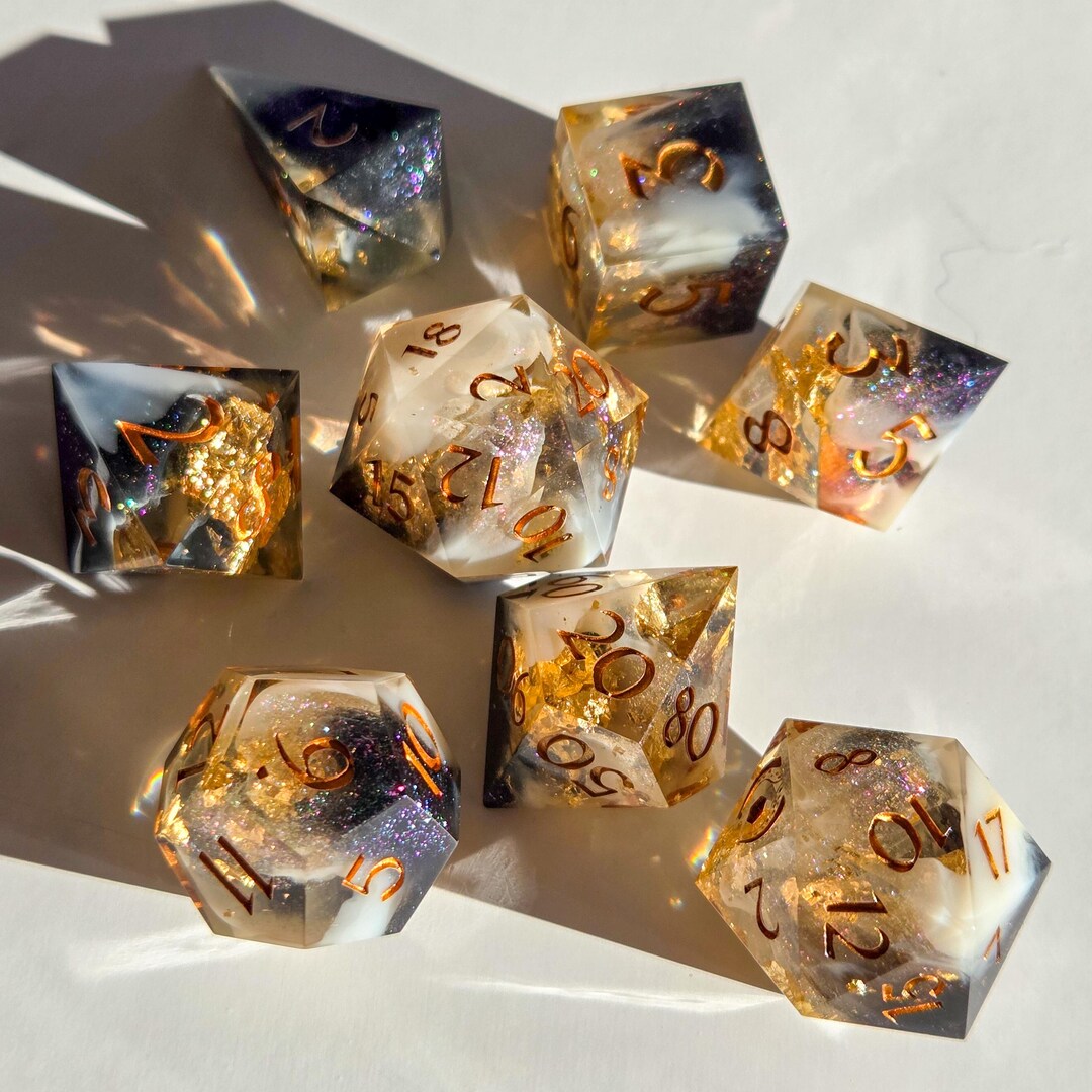 Dark Treasure Dice - Handmade Sharpedged Dice - Etsy