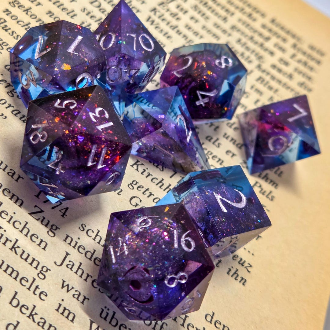 Gothic Glitter Dice - Handmade Sharpedged Dice - Etsy